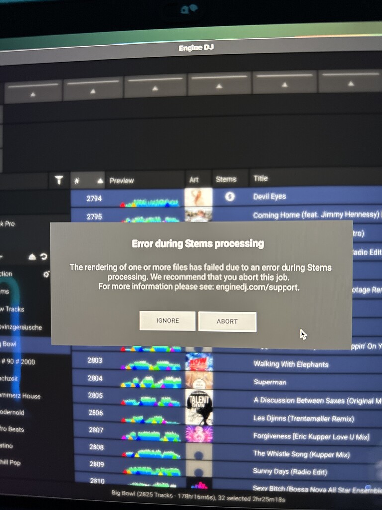 Error during Stems processing - Engine DJ (Mac & PC) - Engine DJ Community